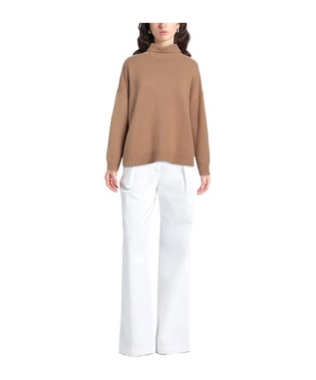 Max Mara Solid Turtleneck Knit Top
