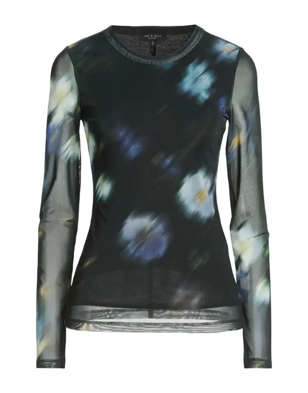 Rag & Bone Floral-print T-shirts - Black
