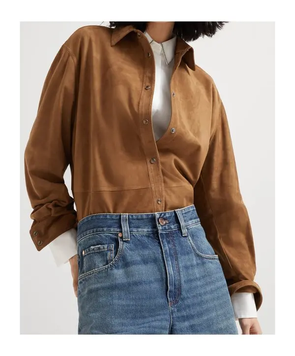 Brunello Cucinelli Leather Shirt