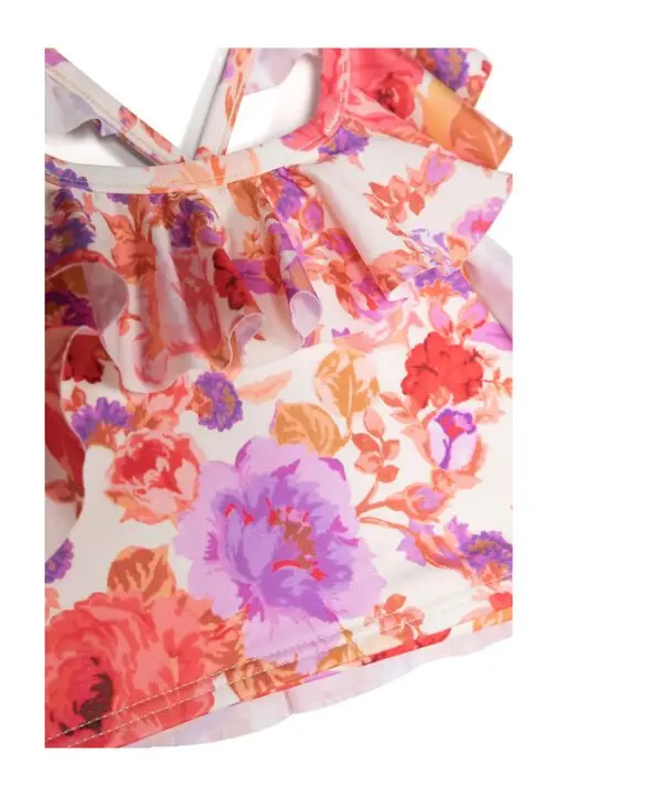 Zimmermann Leaf Print Ruffled Bikini