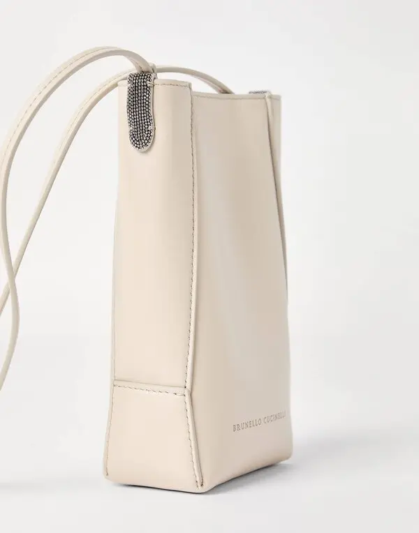 Brunello Cucinelli Bc Duo Mobile Phone Case In Beaded Calfskin