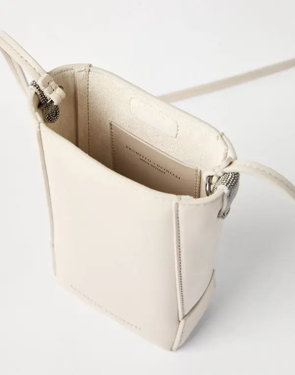 Brunello Cucinelli Bc Duo Mobile Phone Case In Beaded Calfskin