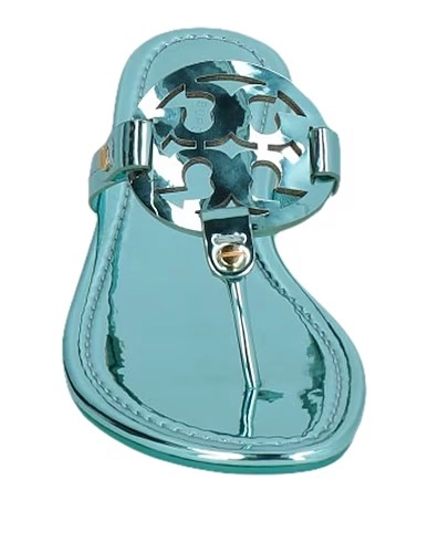 Tory Burch Metallic Flip Flops - Blue