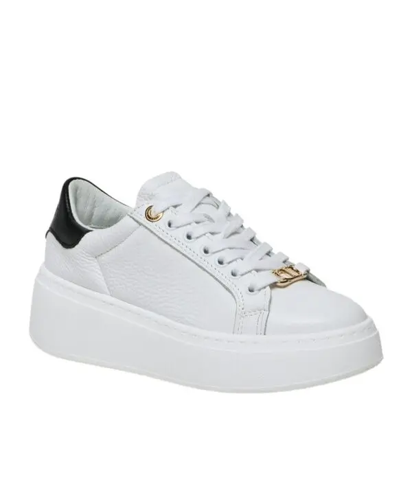TWINSET Contrasting-heel Leather Trainers