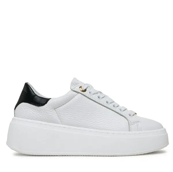 TWINSET Contrasting-heel Leather Trainers