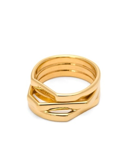 Loewe Stacked Ring In Sterling Silver