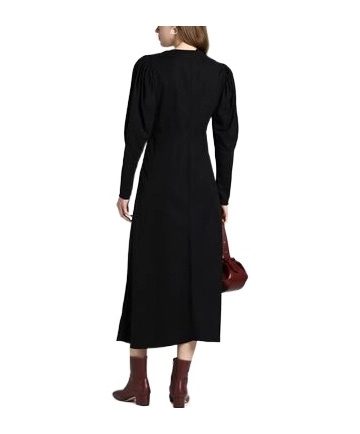 Isabel Marant Étoile Midi Dress With Deep Neckline And Long Sleeves
