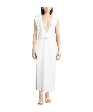 Sportmax Sleeveless Midi Dress With Deep Neckline