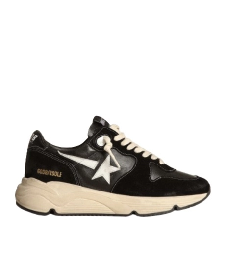 GOLDEN GOOSE Running Sole Sneakers In Nappa Leather And Suede - Black