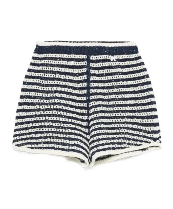 Palm Angels Striped Knit Shorts