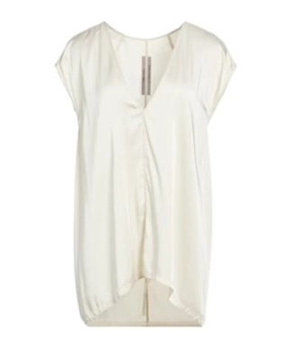 Rick Owens Solid-color Satin Short-sleeve Top