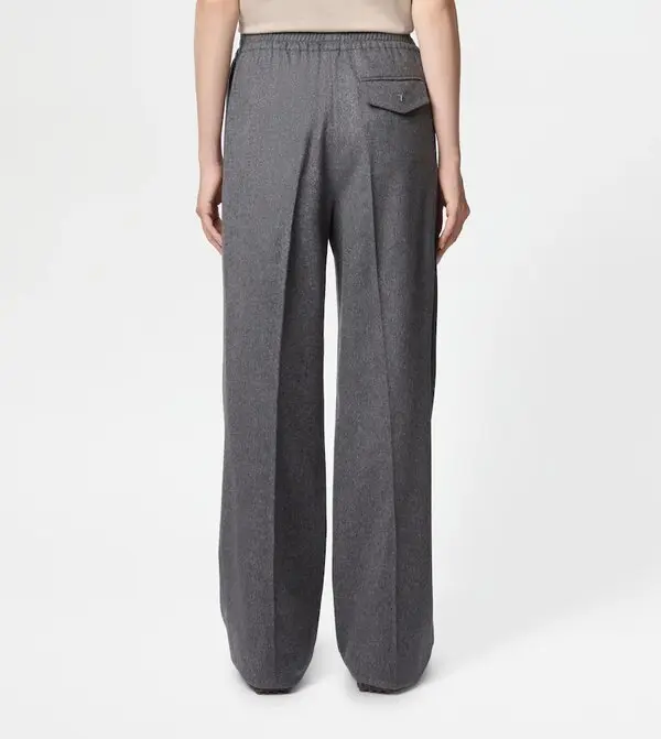 TOD'S Tailored Elasticated Waist Trousers With Embroidered Detail