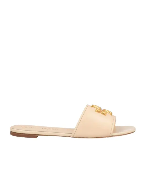 Tory Burch Minimalist Comfortable Leather Slide Sandals