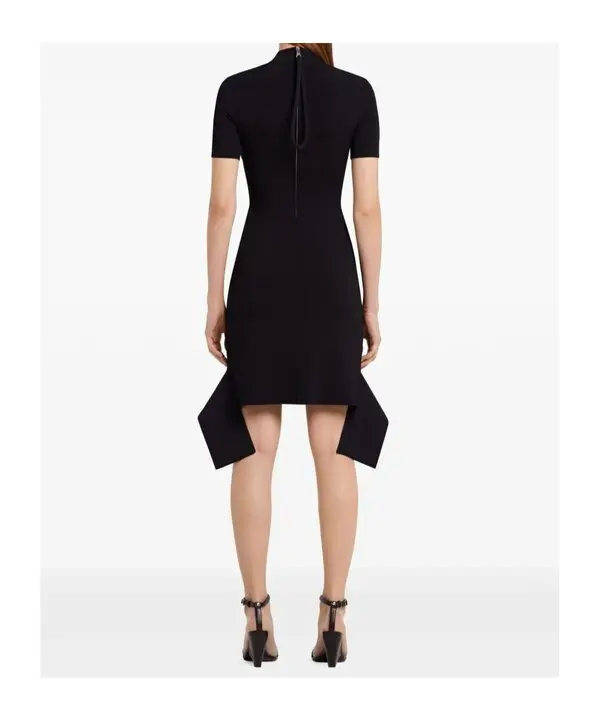 COURREGES Scuba Mini Dress With Embroidered Logo