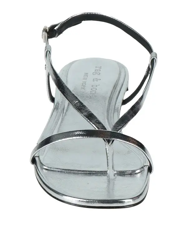 Rag & Bone Metallic Leather Slingback Thong Sandals