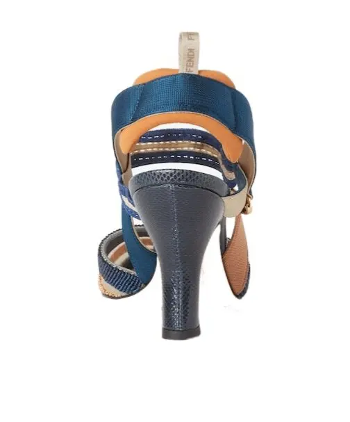 Fendi Mesh And Beaded High-heeled Slingbacks