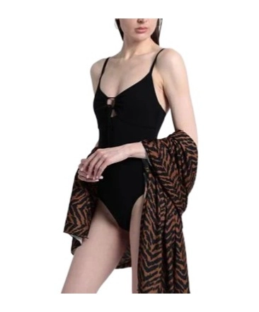 Tory Burch Minimalist Solid Color Swimsuit