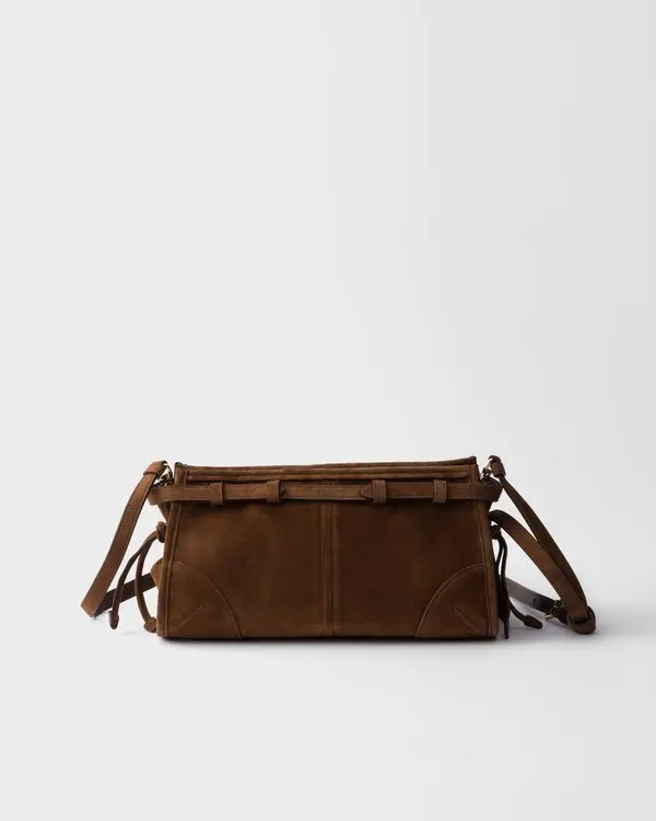 Prada Bonnie Small Suede Shoulder Bag