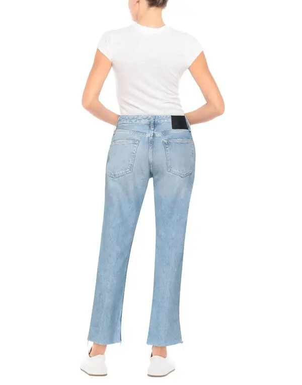 Rag & Bone Light Wash Fringed Hem Jeans