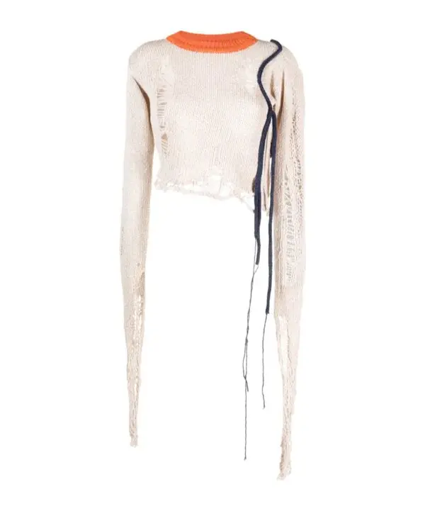 Ottolinger Distressed-finish Cropped Jumper