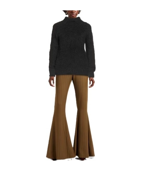 Sportmax Solid Color High Neck Knit Sweater