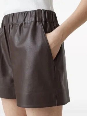 Closed Elasticated-waist Leather Shorts