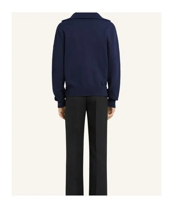 COURREGES Courrèges Trucker Sweater With Embroidered Logo