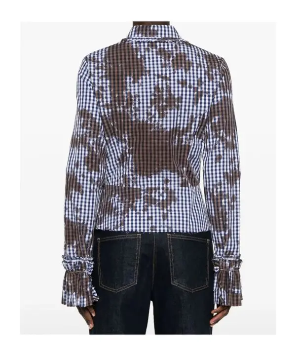 Ottolinger Gingham Ruffled Shirt