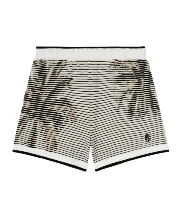 Palm Angels Jacquard Knit Shorts - White