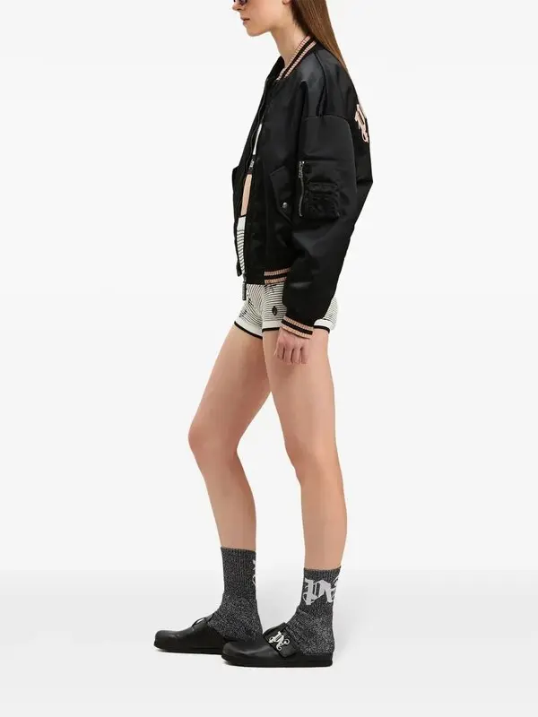 Palm Angels Jacquard Knit Shorts