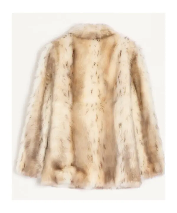 Valentino Garavani Fur Coat With Hook Closure - Beige
