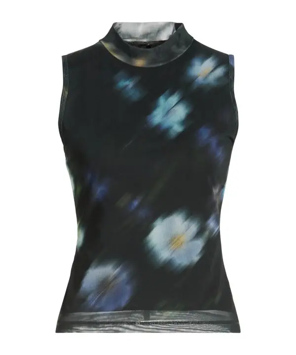 Rag & Bone Sleeveless Floral Print Turtleneck T-shirt