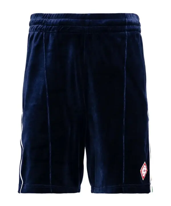 Casablanca Heart Monogram Velvet Track Shorts