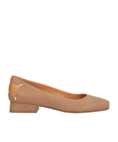 MAISON MARGIELA Genuine Leather Ballet Flats - Nude