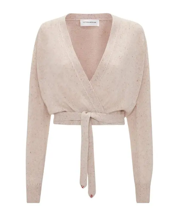 Victoria Beckham Wrap Front Cashmere Cardigan