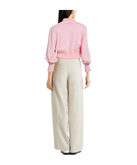 Sportmax Solid Color Wool High-neck Knit Sweater