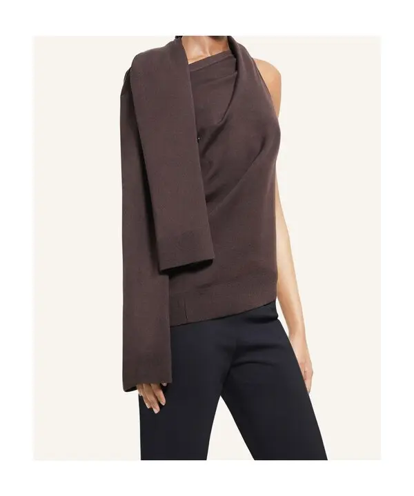 COURREGES Off-shoulder Draped Knit Top