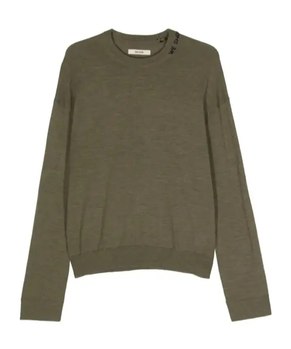 Zadig&Voltaire Slogan-embroidered Wool Jumper