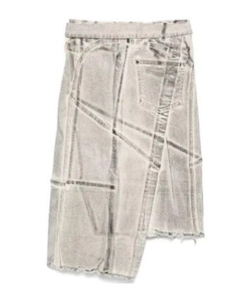 Ottolinger Denim Wrap Midi Skirt