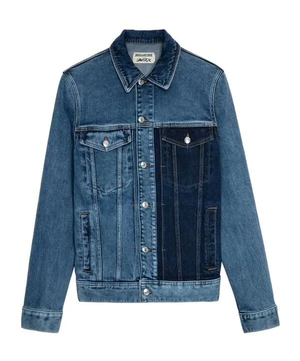 Zadig&Voltaire Colour-block Stretch-cotton Denim Jacket