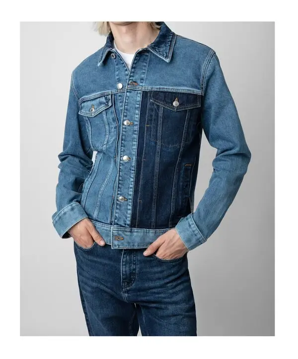 Zadig&Voltaire Colour-block Stretch-cotton Denim Jacket