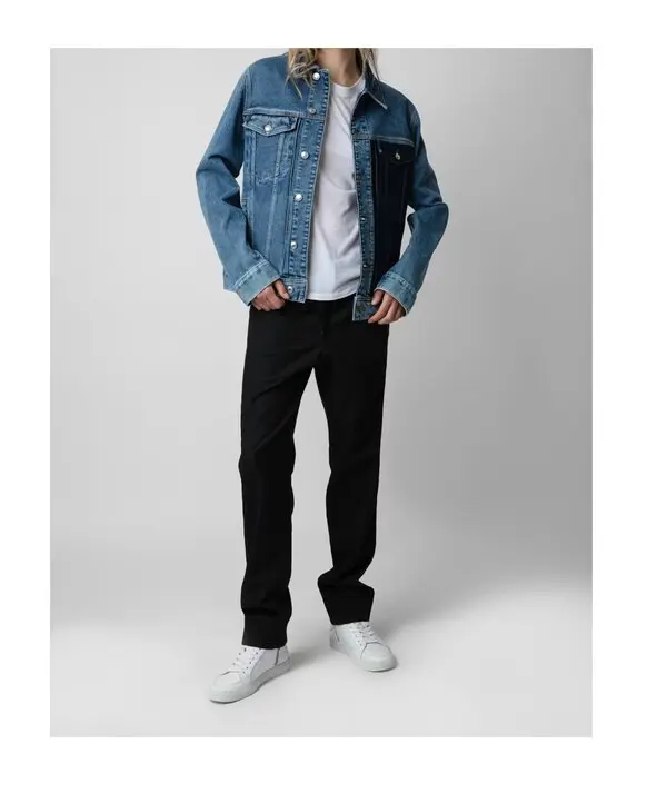 Zadig&Voltaire Colour-block Stretch-cotton Denim Jacket