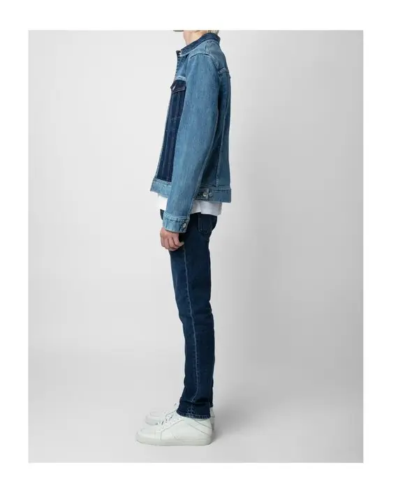Zadig&Voltaire Colour-block Stretch-cotton Denim Jacket