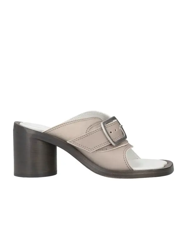 MAISON MARGIELA Square Toe Buckled Leather Slides