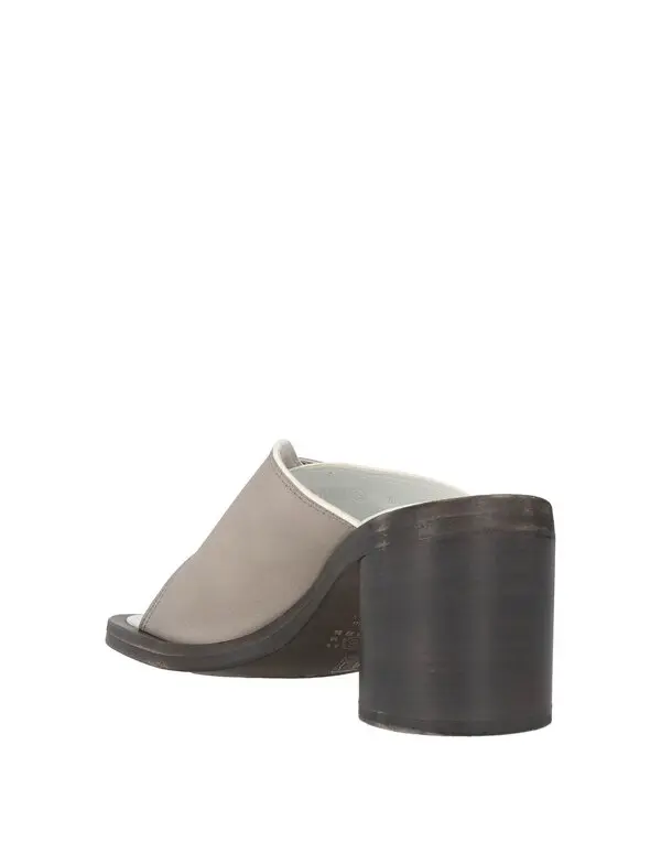 MAISON MARGIELA Square Toe Buckled Leather Slides