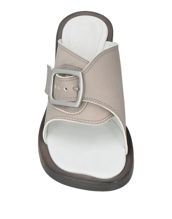 MAISON MARGIELA Square Toe Buckled Leather Slides