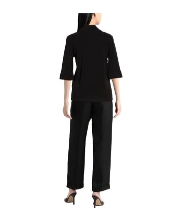 Max Mara Collared Half-placket Three-quarter Sleeve Top