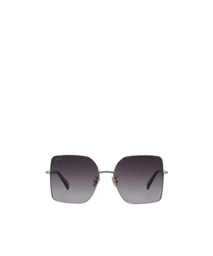 Max Mara Rectangular Metal Frame Sunglasses - Gray