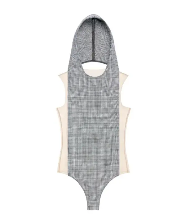 COURREGES Illusion Hooded Bodysuit