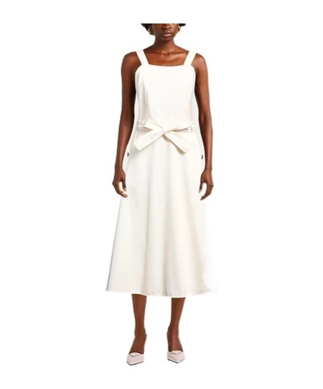 Max Mara Solid Color Pinafore Dress